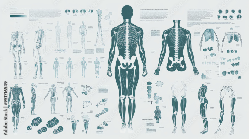 Medical infographic featuring orthopedic anatomy charts. Includes a ...