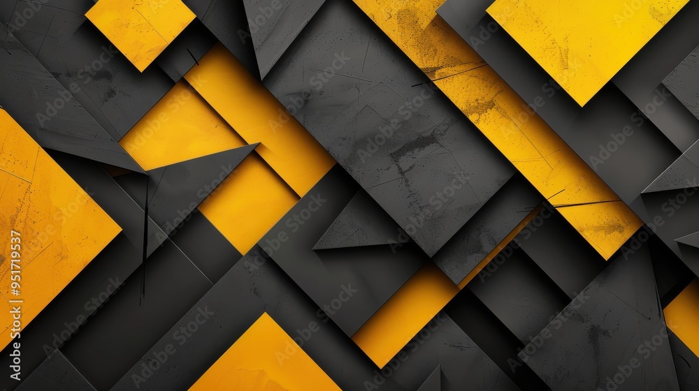 Black and yellow background featuring Constructivism art. Stock ...