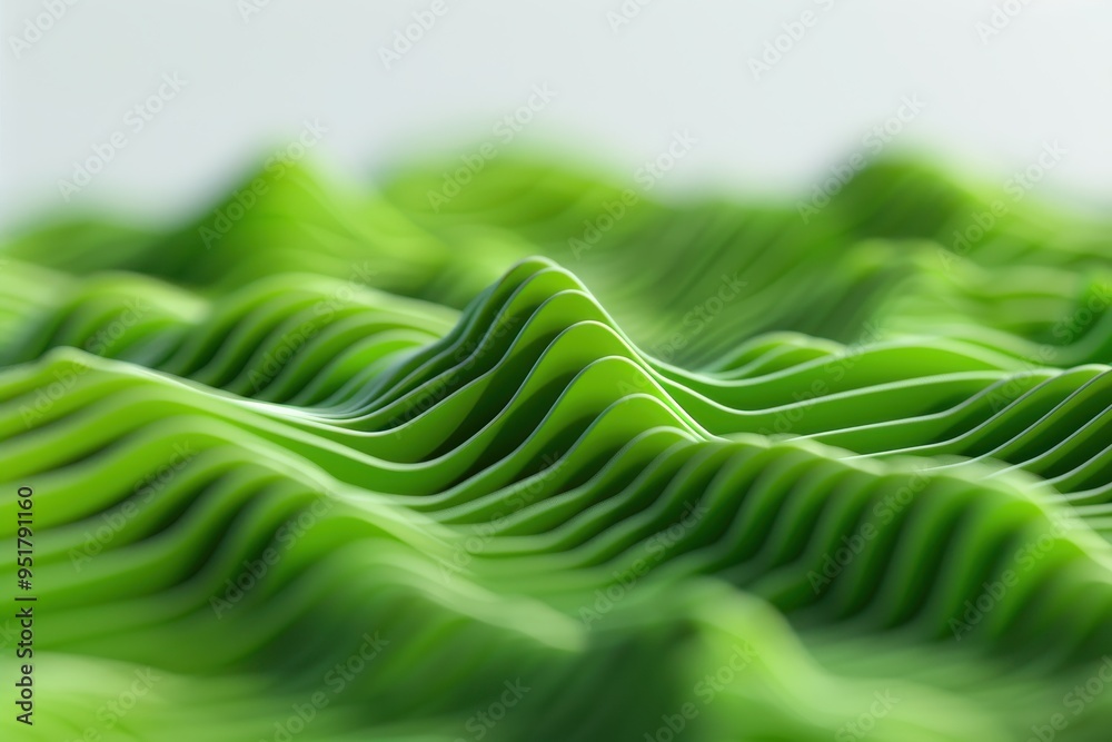 Glossy 3D Terrain Visualization, an intricate digital landscape ...