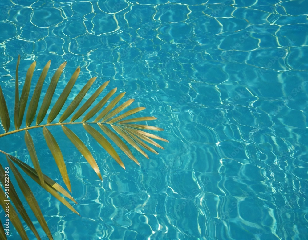 Top view of a blue calm and clear calm water surface, water texture ...