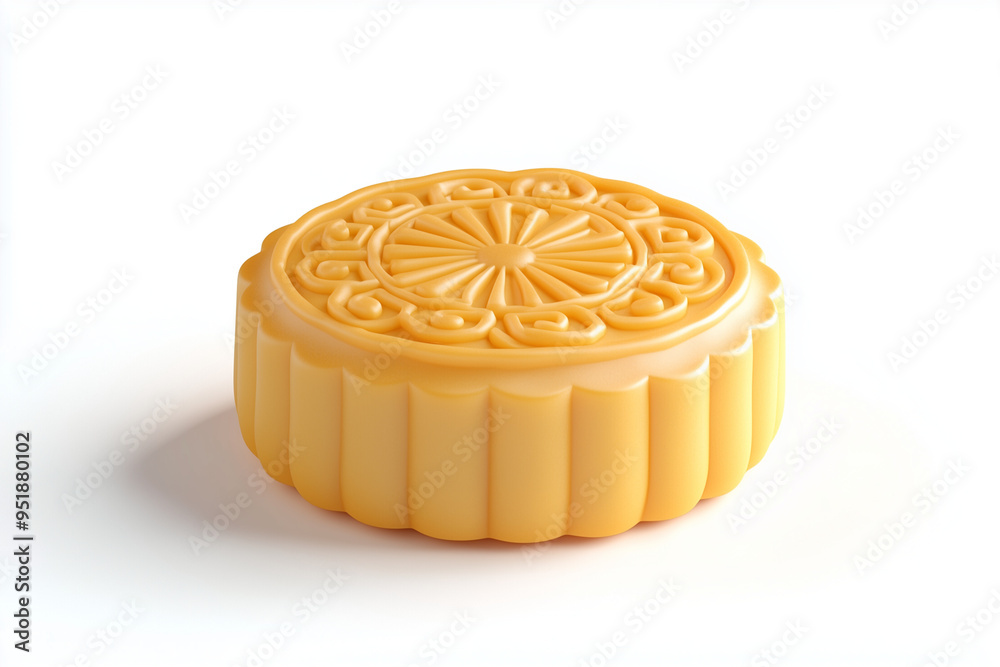 Moon cake Mooncake - Round shaped Chinese traditional pastry on ...