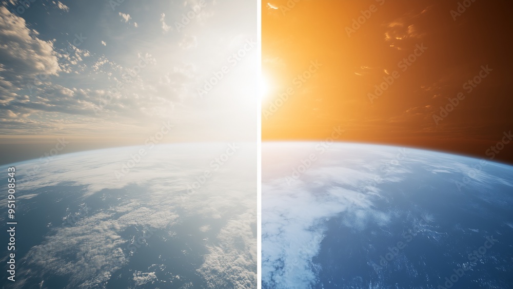 Visual Comparison. Before and After CFC Impact, A split image showing ...