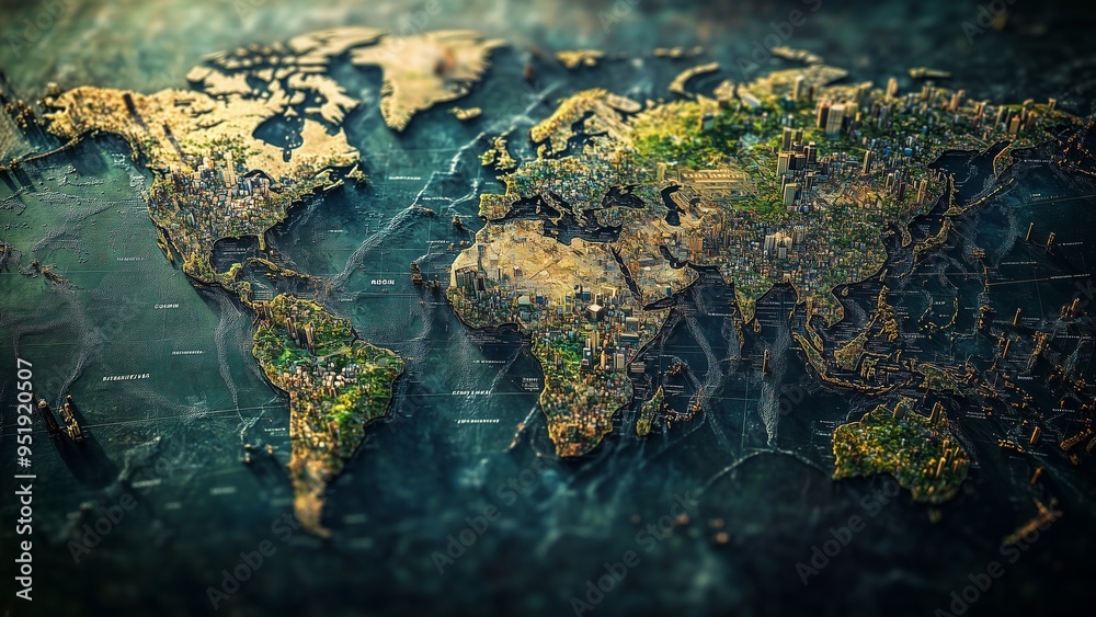 Global Map with CFC Sources, A world map highlighting major industrial ...