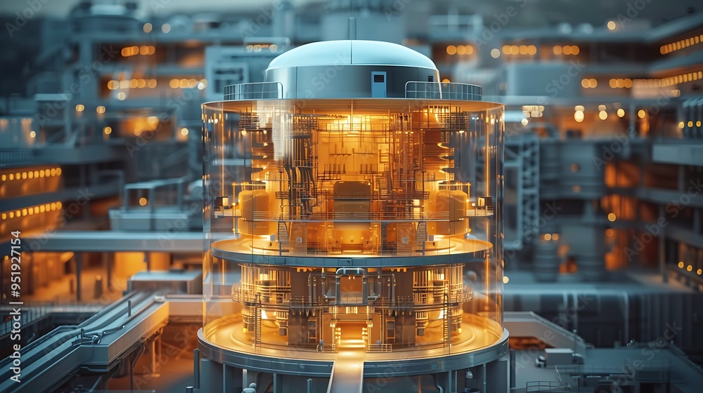 A visually captivating illustration of a next-generation nuclear ...