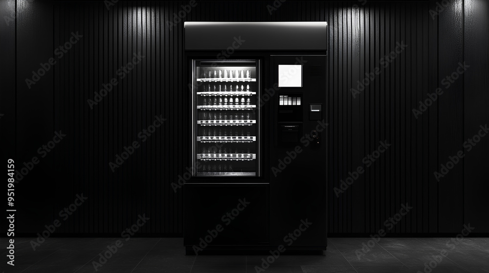 Blank black and white vending machine snacks and drinks mockup Stock ...
