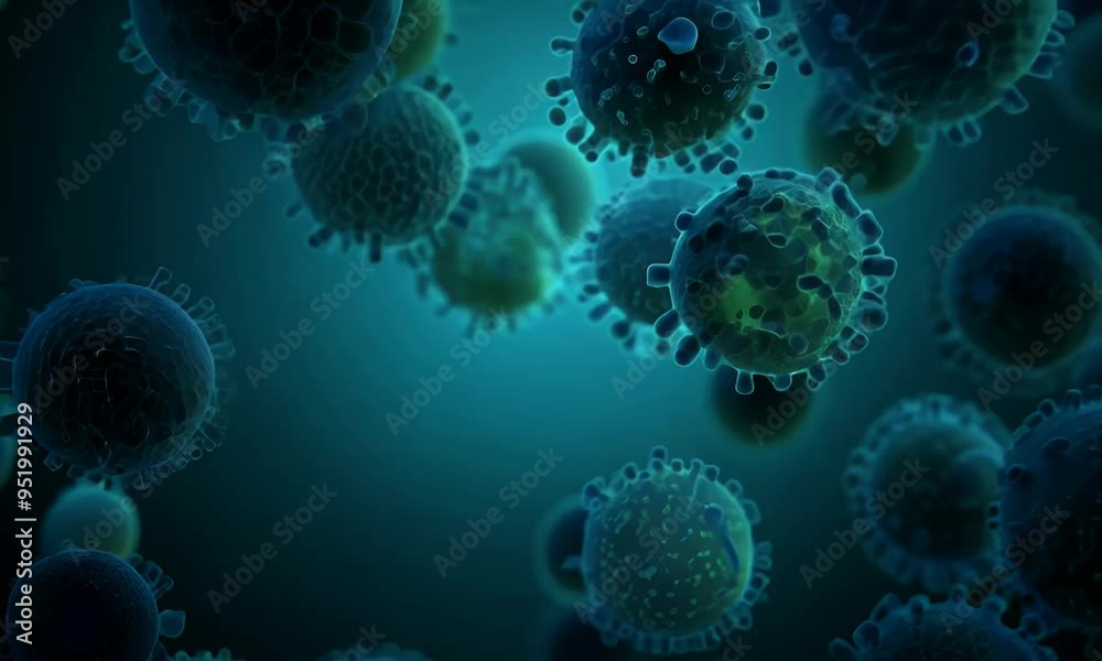 bacterial cells under the microscope, showing the detailed structure of ...