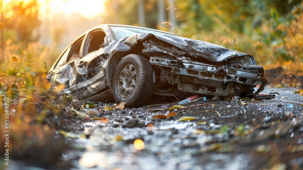 Rollover Accident: SUV collided with a ditch at high speed, rolling ...