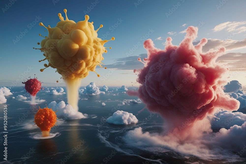 Acidic Gas Explosions with Cartoon Cloud Effects and Stunning Motion ...