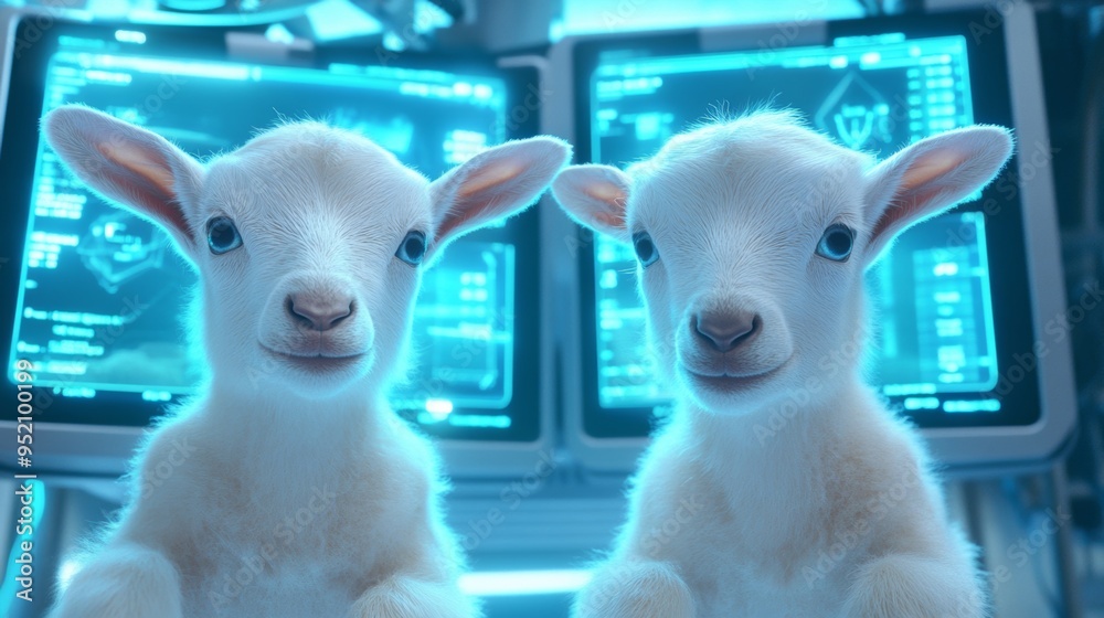 A high-tech goat breeding facility where AI-powered systems monitor ...