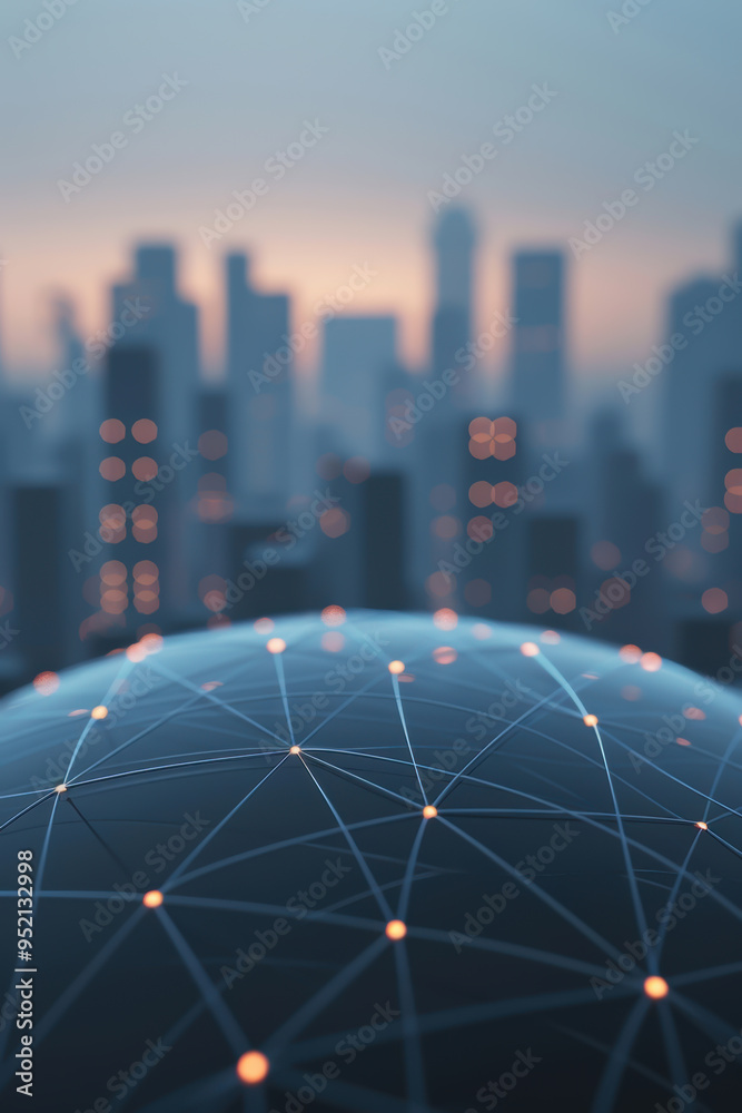 Futuristic 6G cellular network visualization showcases ultra-fast ...