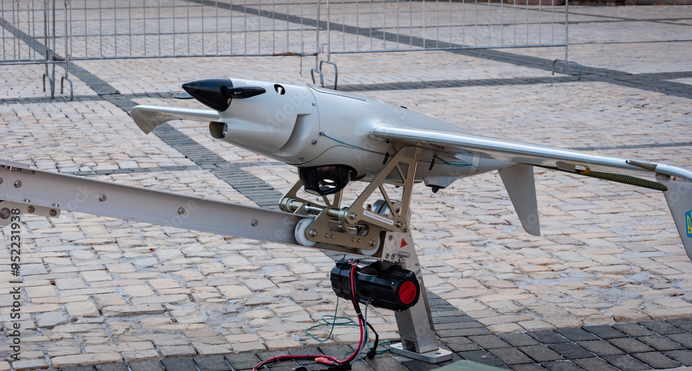 Kyiv, Ukraine - August 25, 2024: Unmanned pilot Shark. Raybird 3 ...