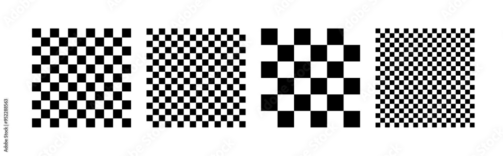 Black and white square tiled grid PNG, chessboard texture. Trendy ...