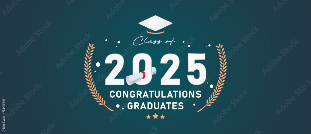 Graduation concept design. Congratulations graduates for the class of ...