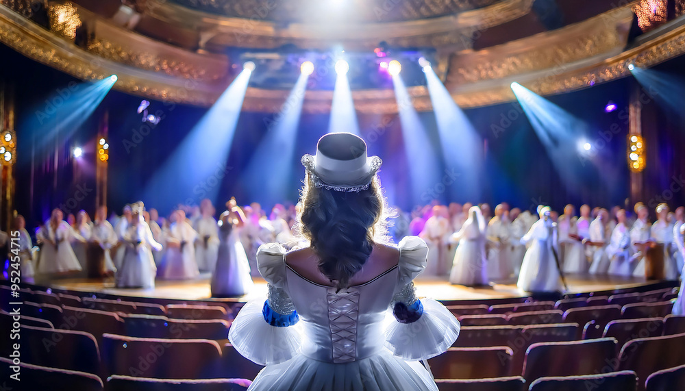 Acting and performance, featuring symbols like a theater stage, actors ...