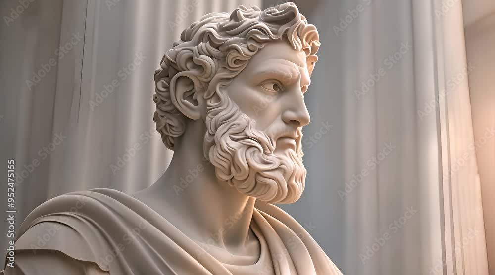 Stoicism concept sculpture of a stoic representing philosophy ancient ...
