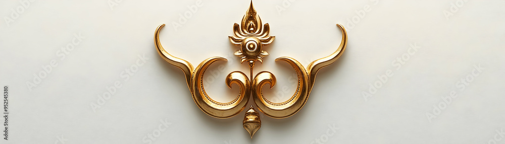Trishul and Om Symbol concept as Vector illustration of a trishul ...