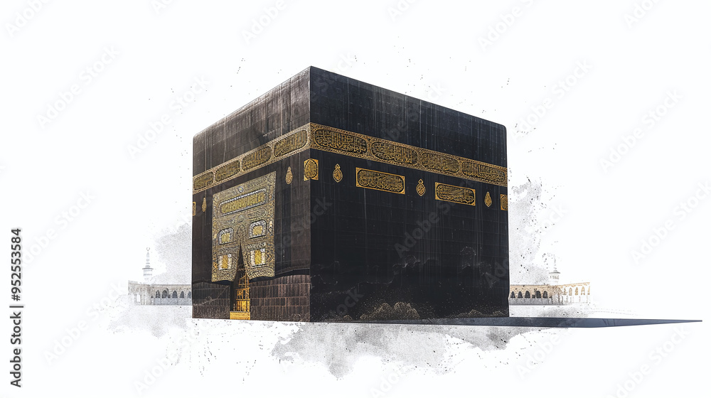illustration of Kaaba Mecca png footage Saudi Arabia, holy mosque, hajj ...