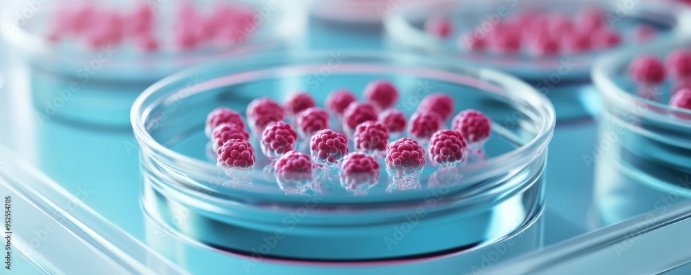 Cells forming organoid structures in a dish, mini organ modeling ...