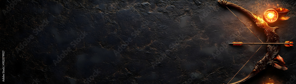 Bow and Arrows with Diya Frame concept as Vertical frame with a bow and ...