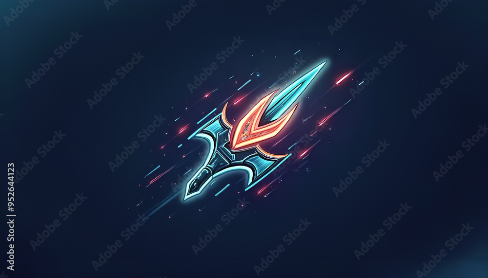 The sleek and futuristic design features a bold and colorful logo with ...