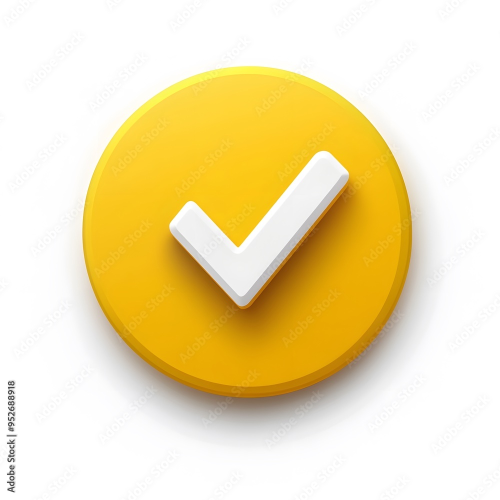 3d check icon, checklist tick, done mark. Vector realistic plastic ...