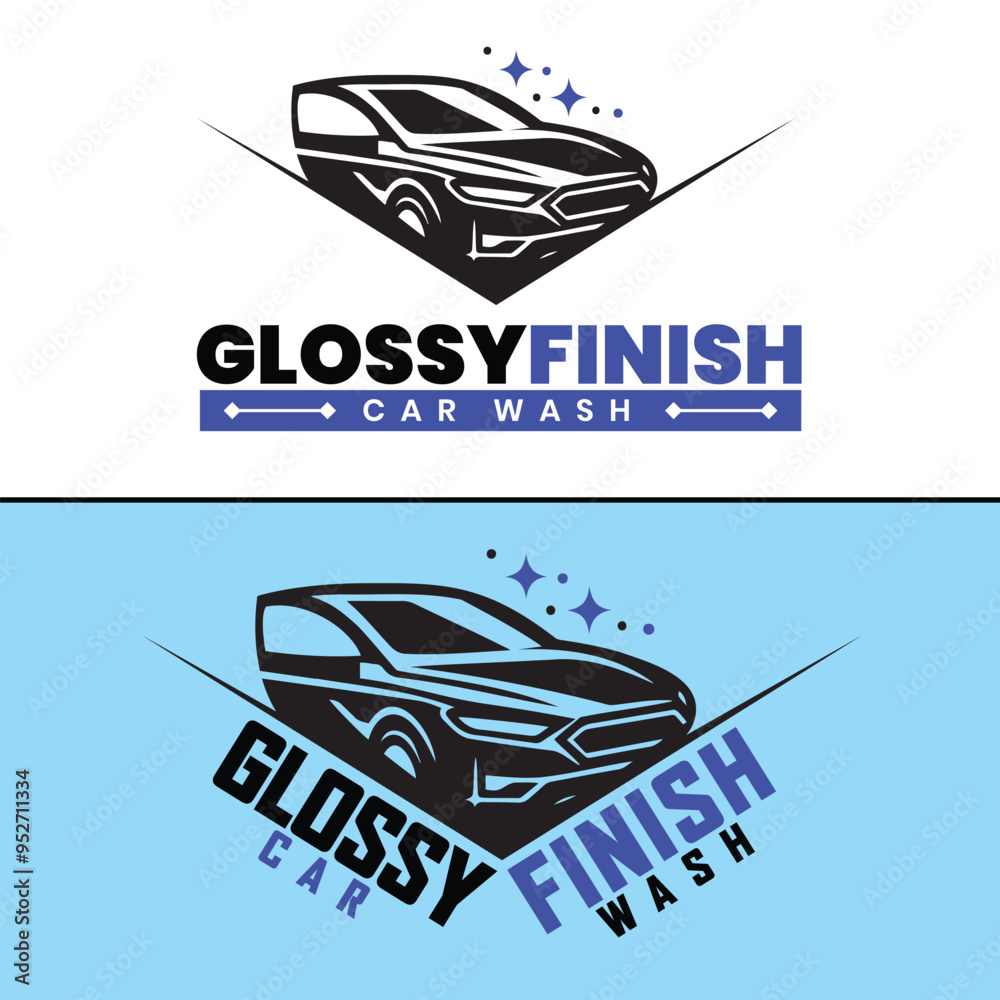 Carwash Logos, Business logos, Car detailing washing bubble water clean ...