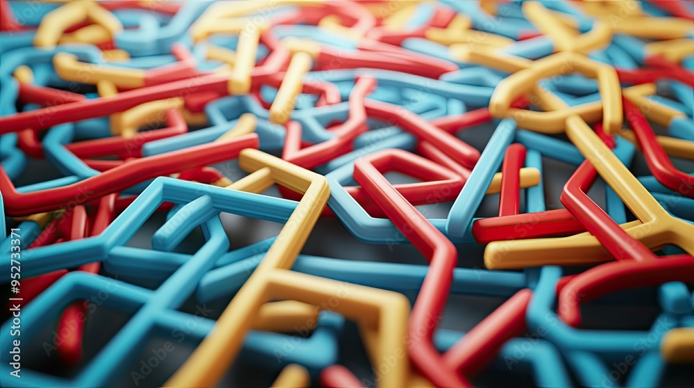 A complex and confusing organizational chart with overlapping lines and ...