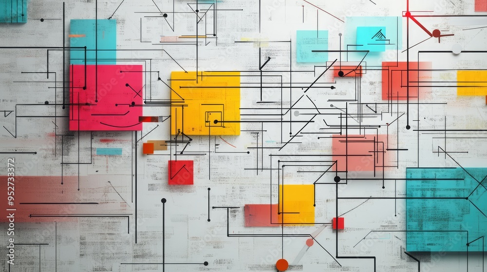 A complex and confusing organizational chart with overlapping lines and ...