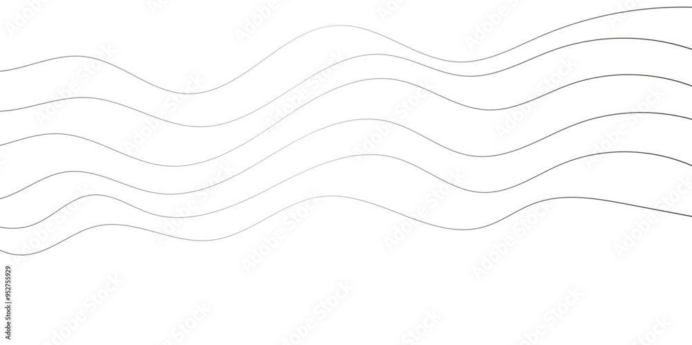 White background curved strokes wavy lines thin vector format ...