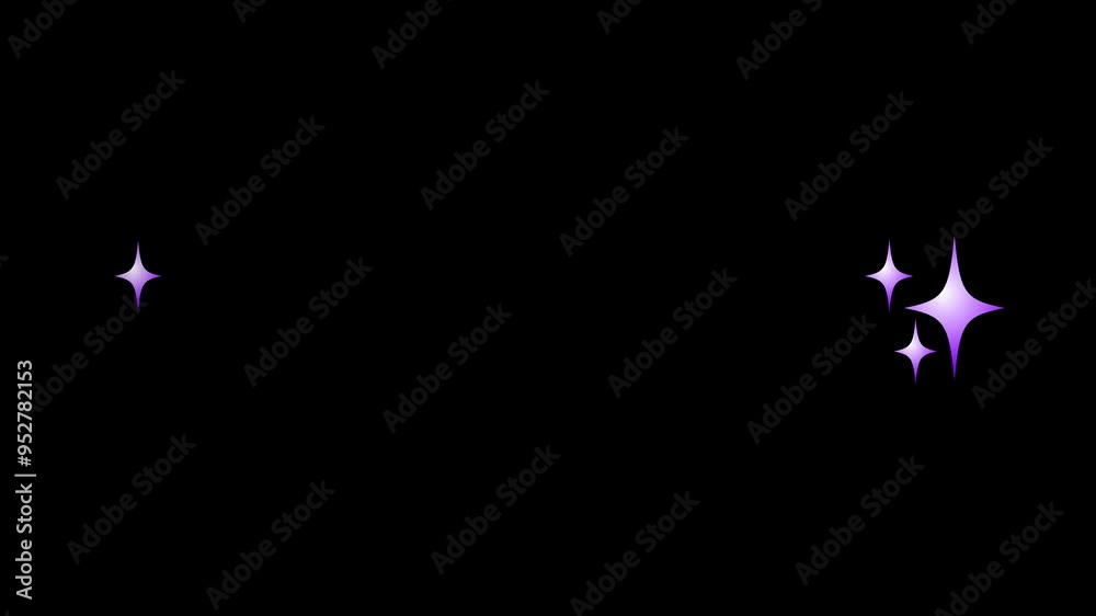 Twinkling stars 4K Animation Alpha Channel, cartoon, flat, vector ...