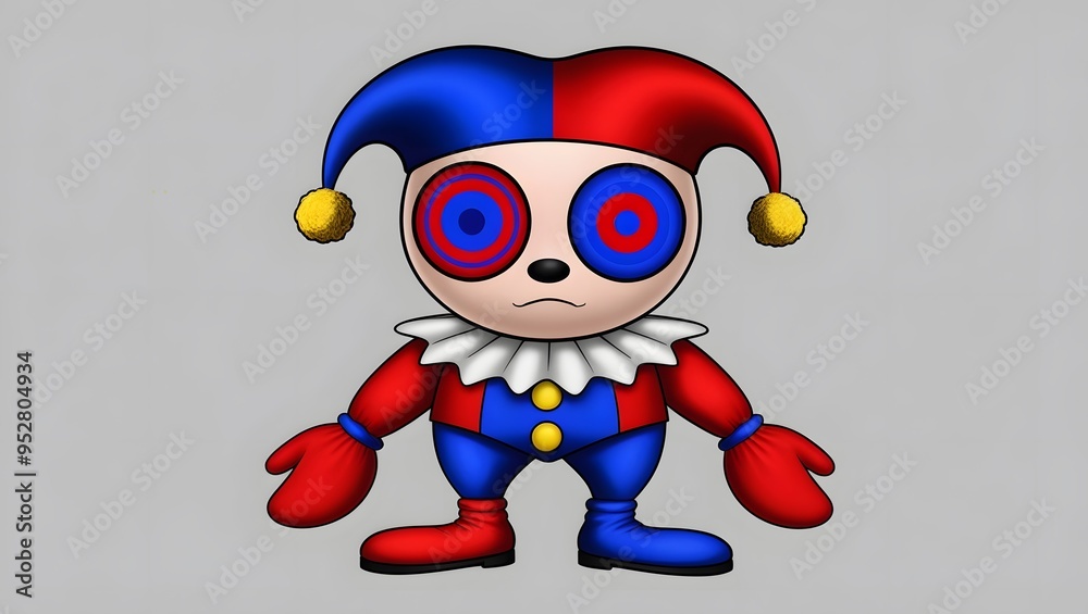 2D clown cartoon character. Stock Illustration | Adobe Stock