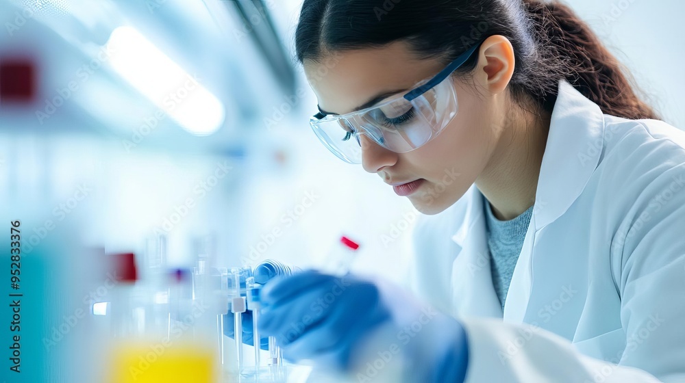 Scientist using affinity tags for protein purification in drug ...
