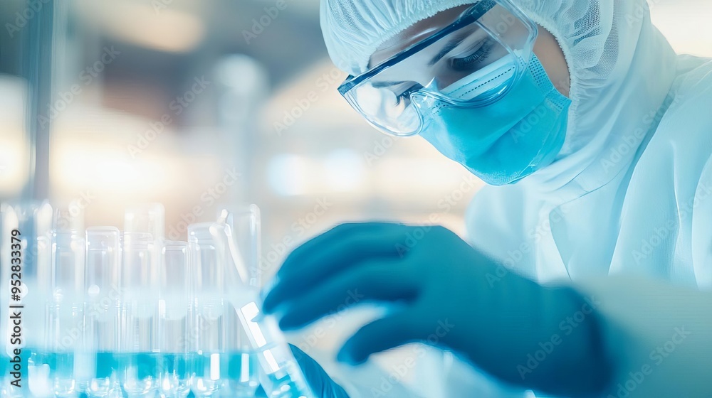 Scientist using affinity tags for protein purification in drug ...