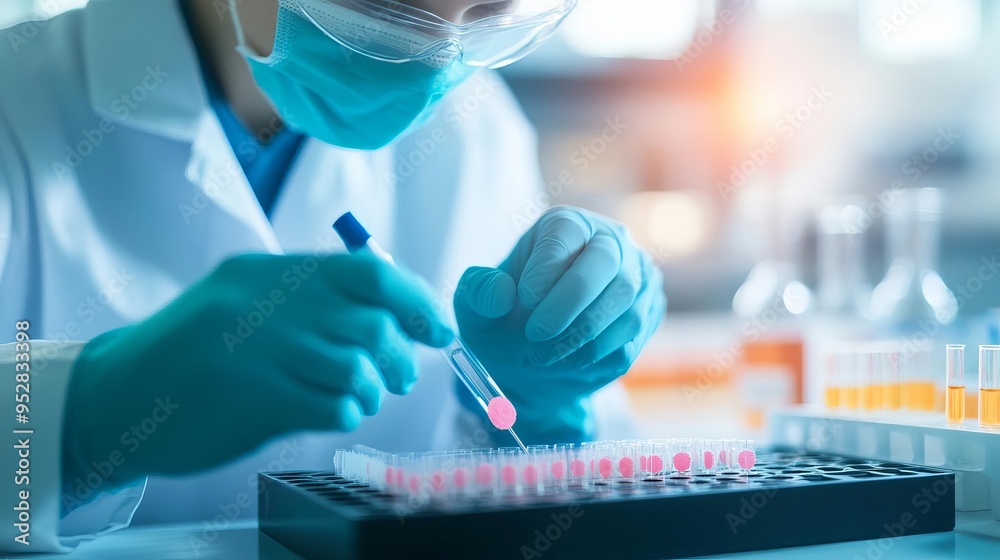 Scientist using affinity tags for protein purification in drug ...