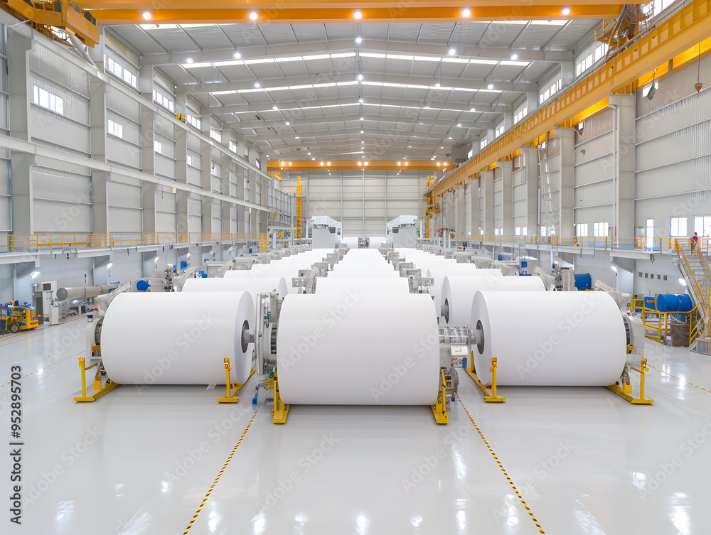 Large Paper-Making Machine in Operation | Massive Industrial Paper ...