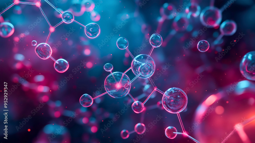 Chemical reaction abstract background. Medical laboratory scientific ...