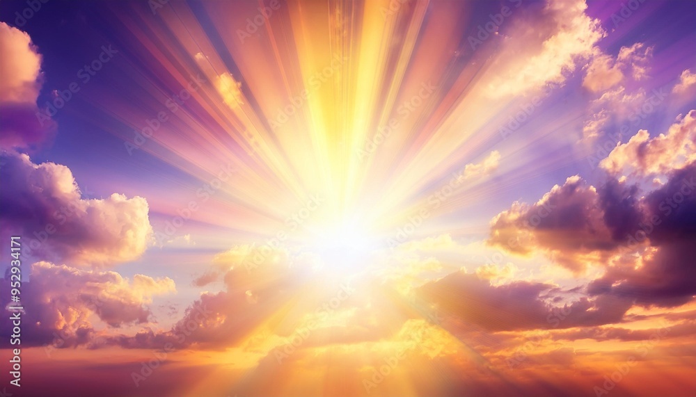 sun heaven god yellow amazing beautiful shining with sunrise behind ...