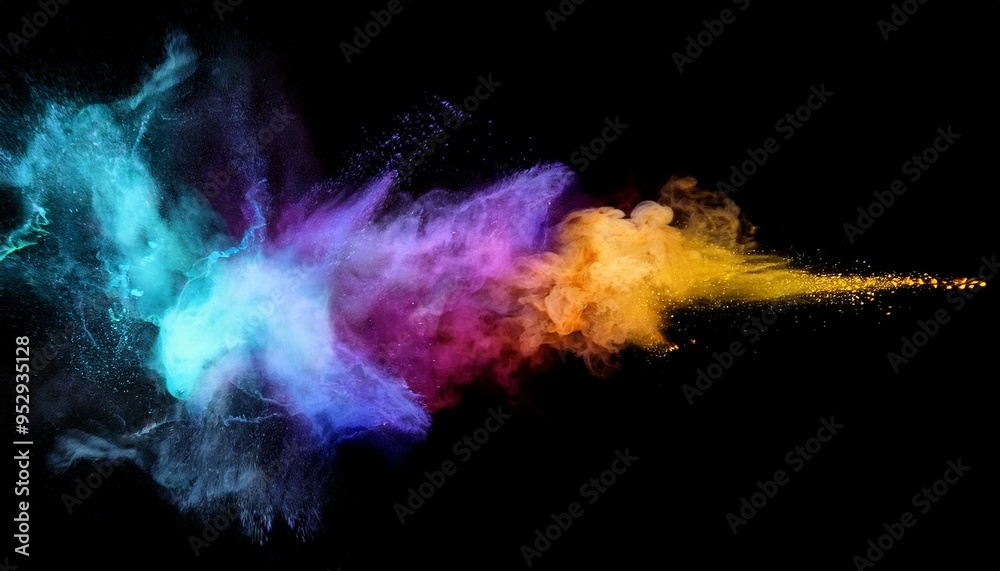 shockwave colorful beautiful bg with lambent magic particles glow ...