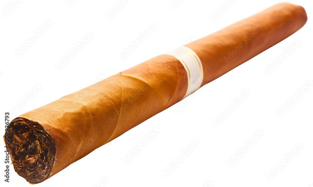 Brown cigarette isolated on transparent background. Rolled unhealthy ...