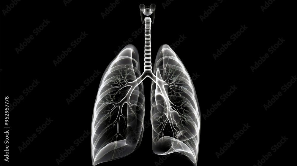 Chest x ray showing lungs, medical scan for body diagnosis ...