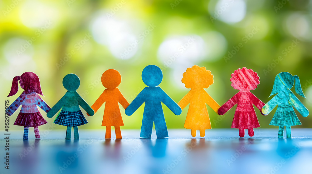 Celebrating Equality: Paper Dolls Holding Hands for Women's Equality ...