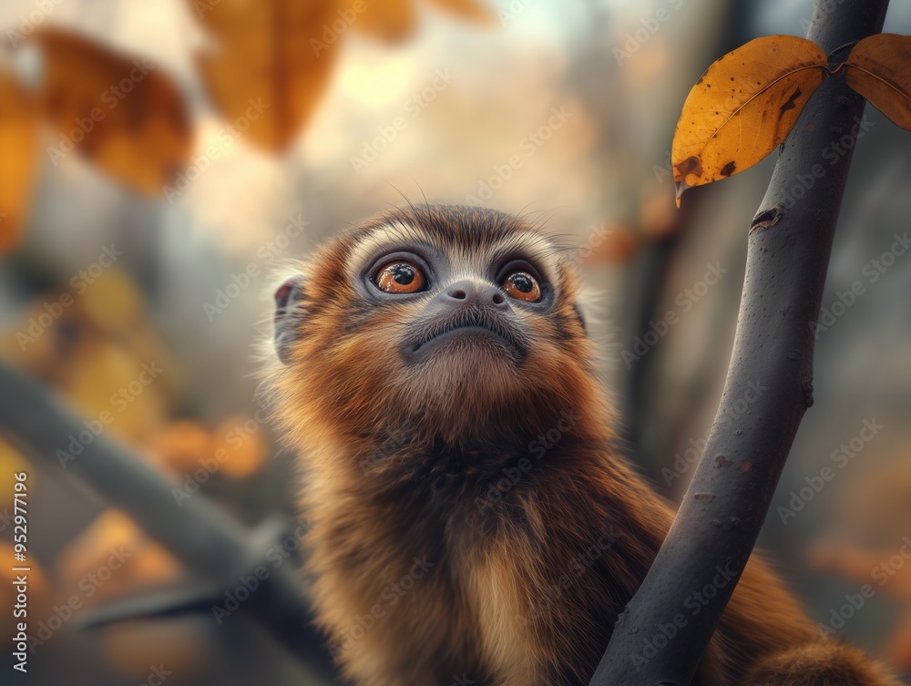 Pygmy Marmoset, Cebuella, Dwarf Monkey Close Up in Nature Wildlife ...