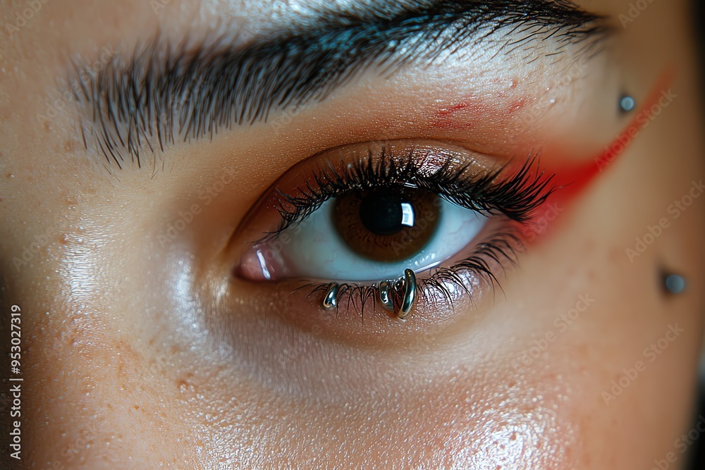 Piercing as a symbol of rebellion, depicted in an artwork where ...