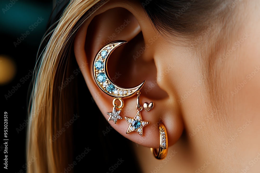 Piercing with a touch of playful whimsy, captured in a photo where ...