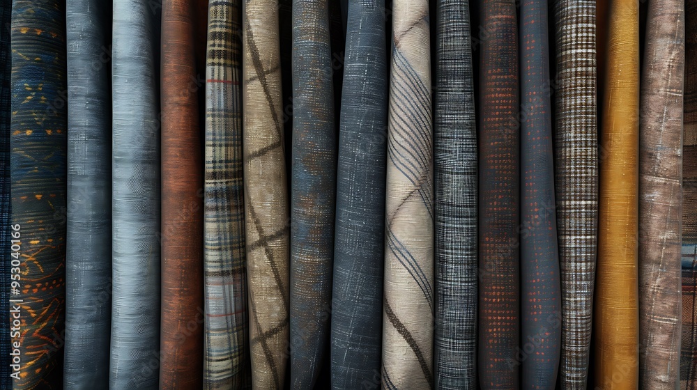 Realistic fabric texture set, various materials, Stock Illustration ...