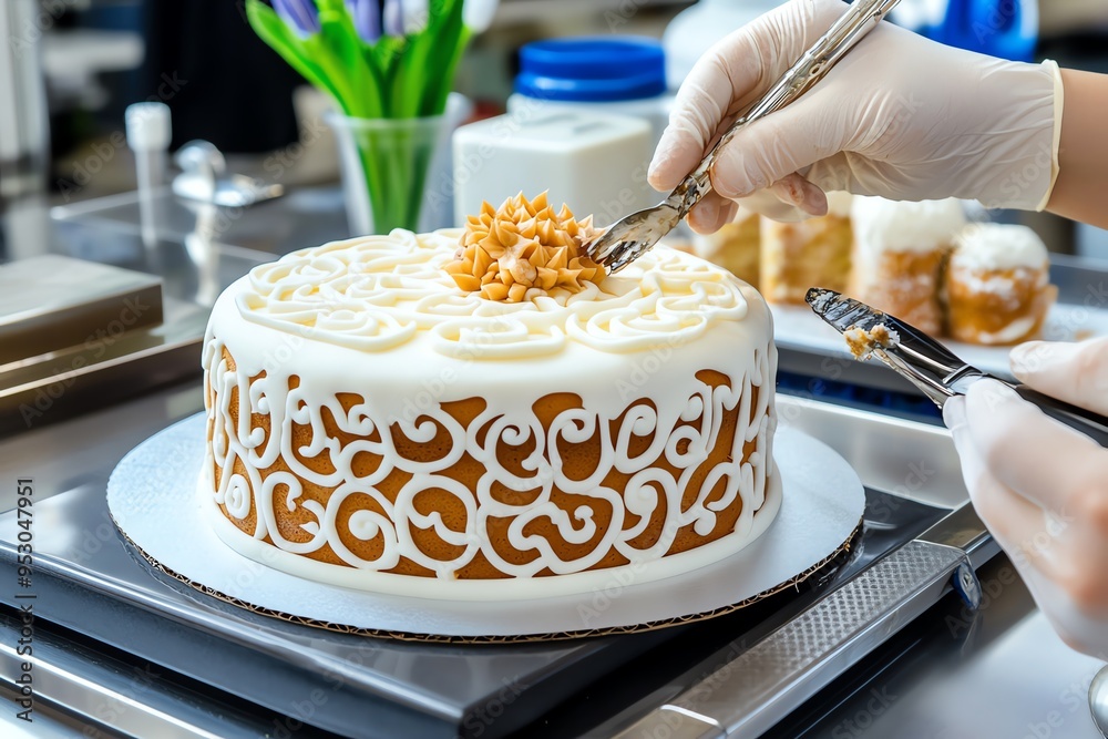 Handmade Dessert Frosting, Intricate, and Layered visualized in a ...