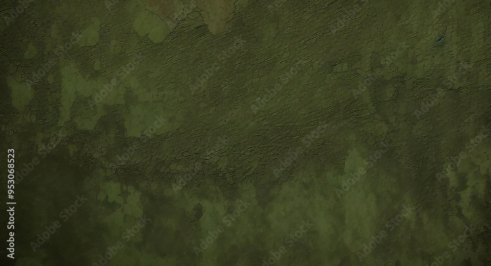 Matte green texture or background with stains, waves and grain elements ...
