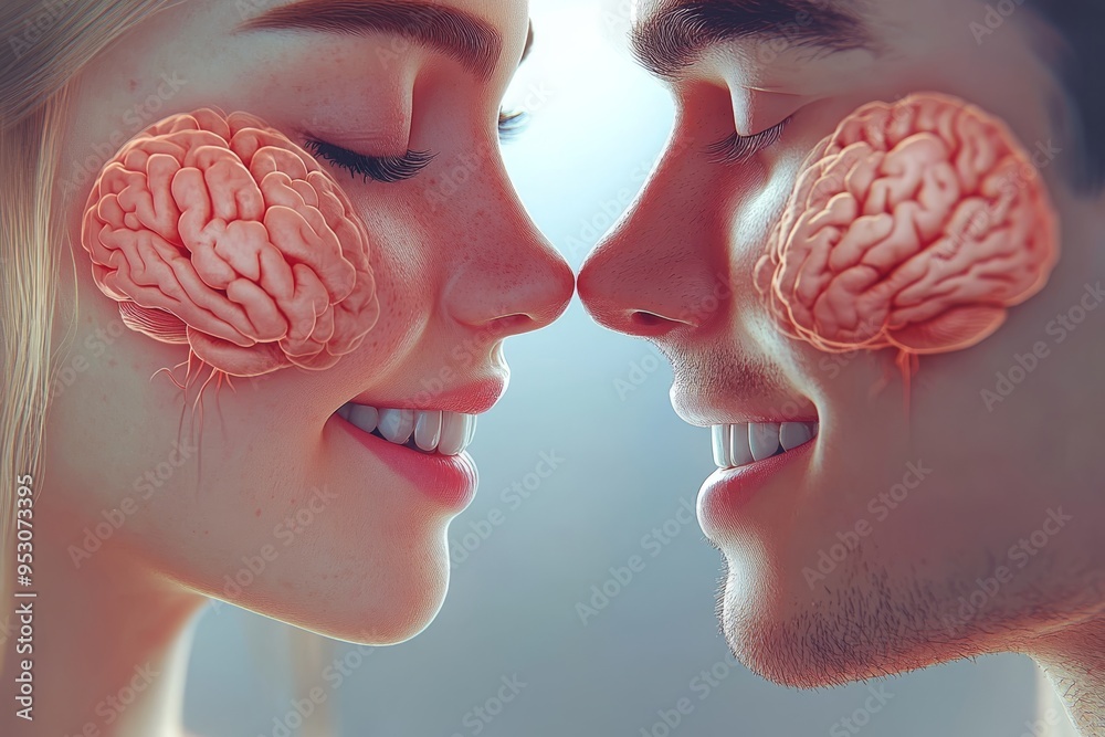 Blushing Neural Affection A Couples Emotional Bond Illuminated through a Soft Brain ...