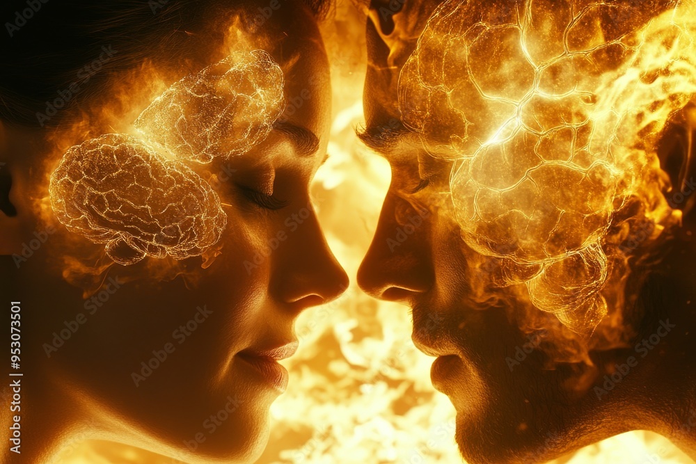 Neural Flames of Love A Couples Passionate Connection Visualized ...