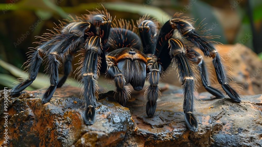 Goliath birdeater tarantula molting, shedding its exoskeleton in a ...